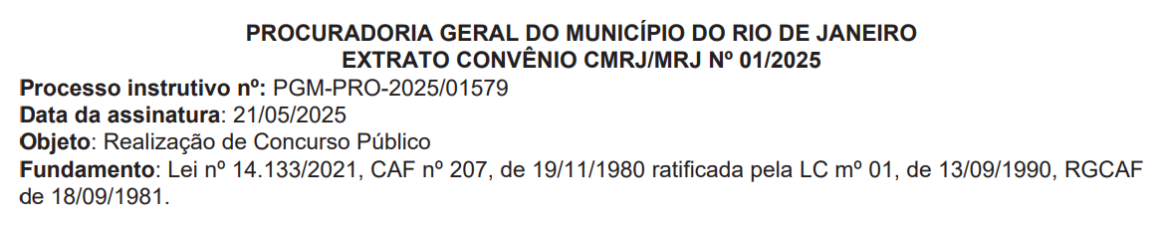 Concurso PGM RJ: banca definida! FGV organizará o certame!